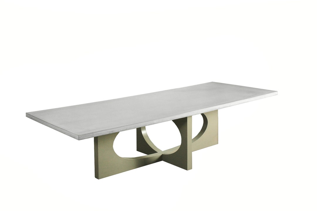 Modern Concrete Dining Table, Custom Handmade, UHPC, Waterproof ...