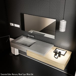 Floating Concrete Sink/vanity, Handmade, Fiberglass Reinforced ...