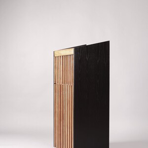 Handcrafted Concrete and Wood Floor Lectern With Desk and Storage ...