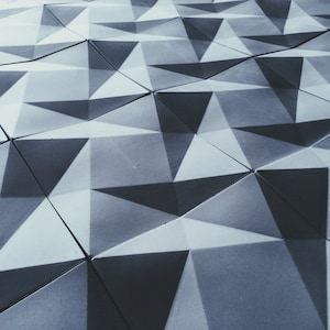 Twisted 3D Square Concrete Wall Tiles: Handmade UHPC Set of 4 ...