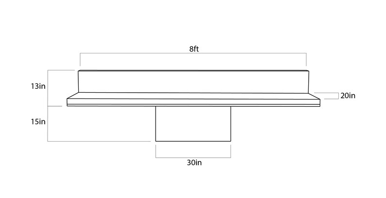 Concrete Block Leg Bench Indoor / Outdoor - Etsy