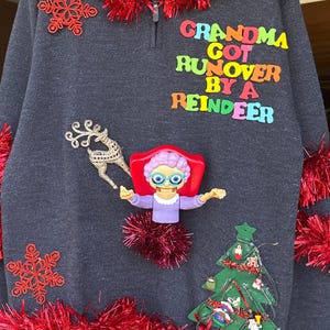 Grandma Got Run Over by a Reindeer Tacky UGLY Hilarious Christmas Xmas ...
