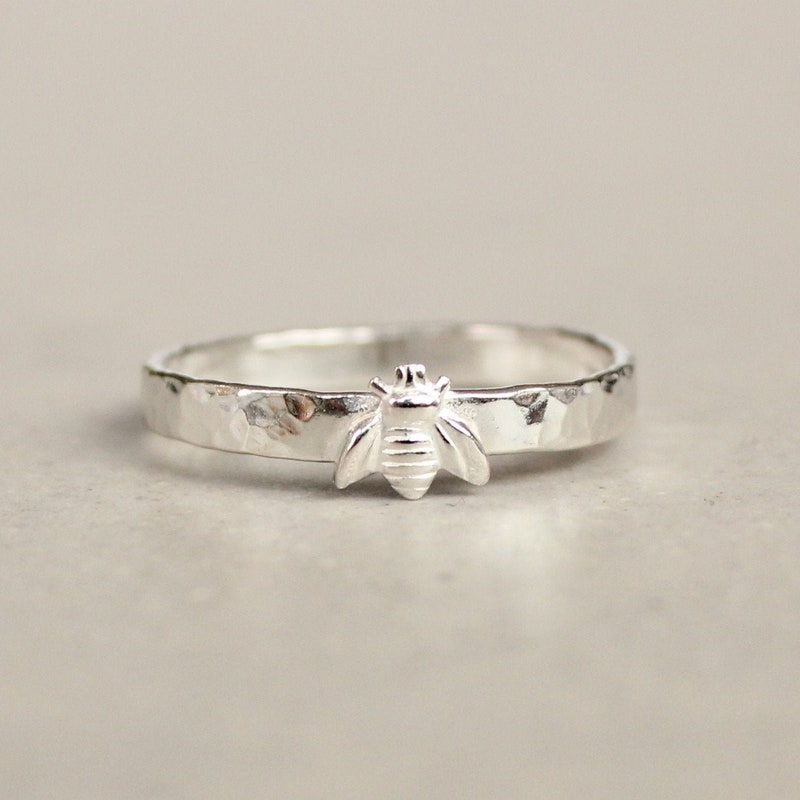Silver Bee Ring - Etsy
