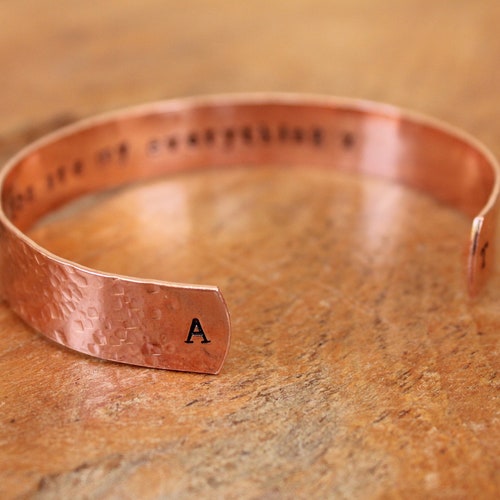Mens Personalised Copper Cuff Personalised Copper Bracelet - Etsy