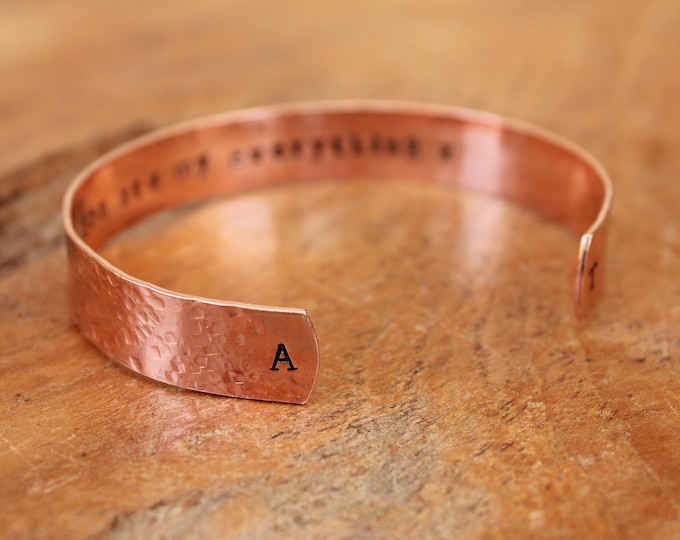 Mens Personalised Copper Cuff, Personalised Copper Bracelet, Valentine ...