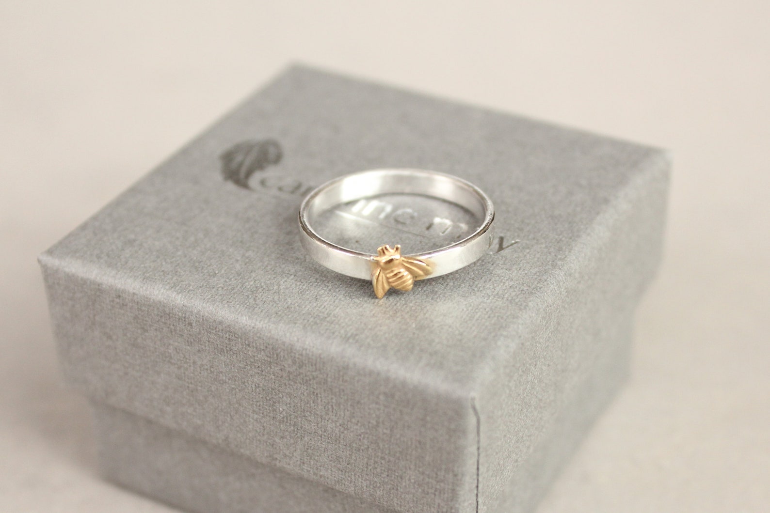Bee Ring Silver Bee Ring Gold Bee Ring Silver and Gold Bee - Etsy UK
