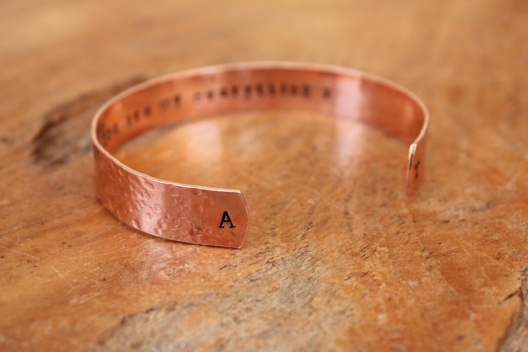 Mens Personalised Copper Cuff, Personalised Copper Bracelet, Valentine ...