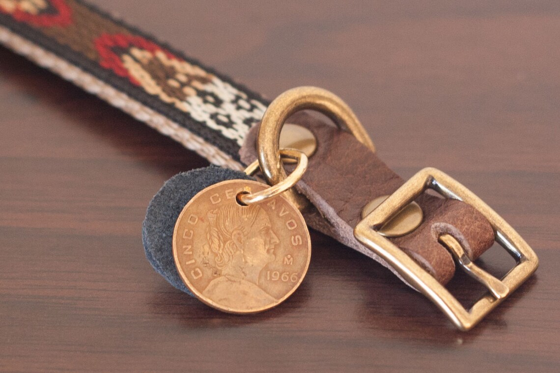 Antique Coin ID Dog Tag With Leather Cover - Etsy