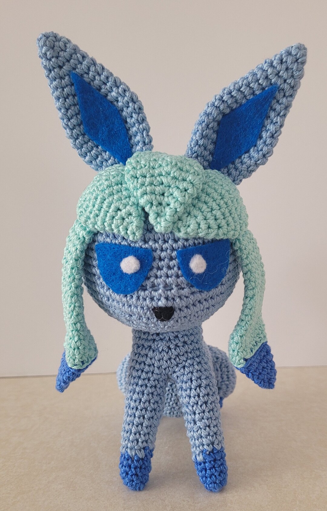 FINISHED Crochet Toy Pokemon CHIBI GLACEON - Etsy