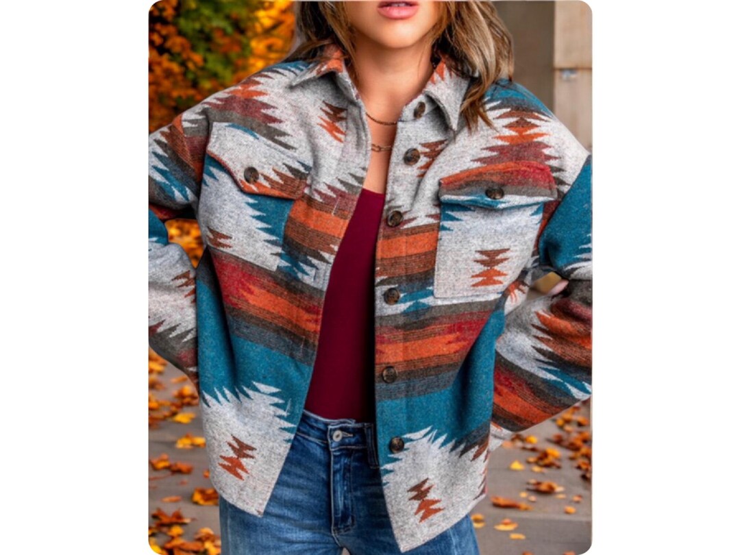 Hello Beautiful! Michelle W Women’s Tribal-aztec Print Jacket - Etsy