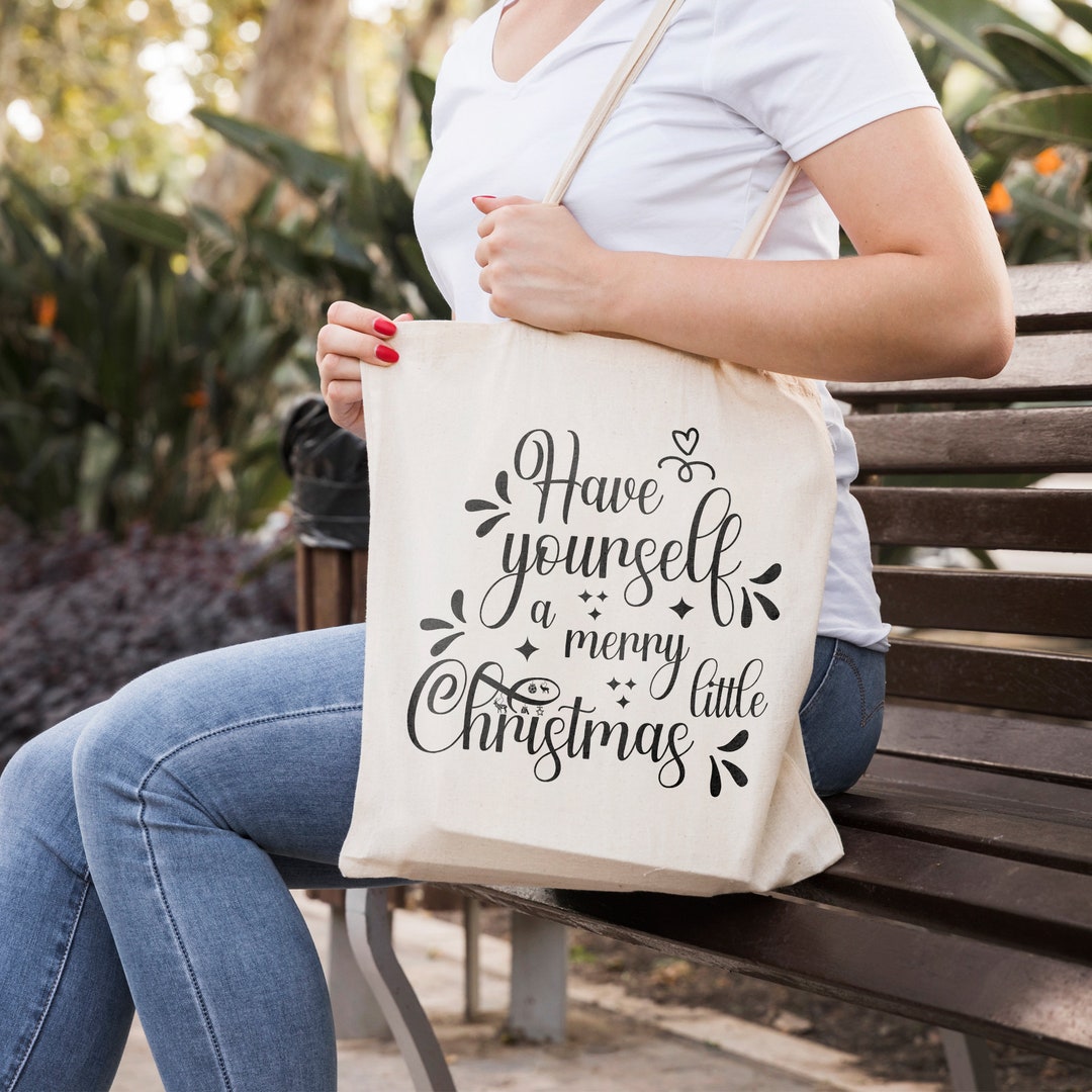 Christmas Tote christmas Canvas Bags Personalized Christmas - Etsy
