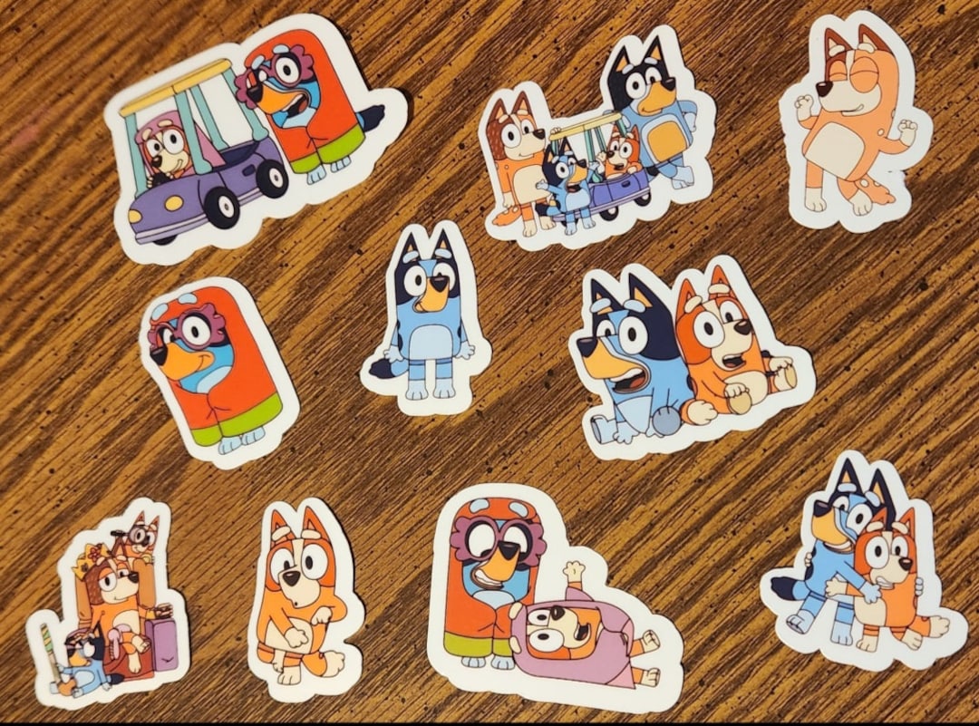 Bluey Stickers- 10 Pack - Etsy