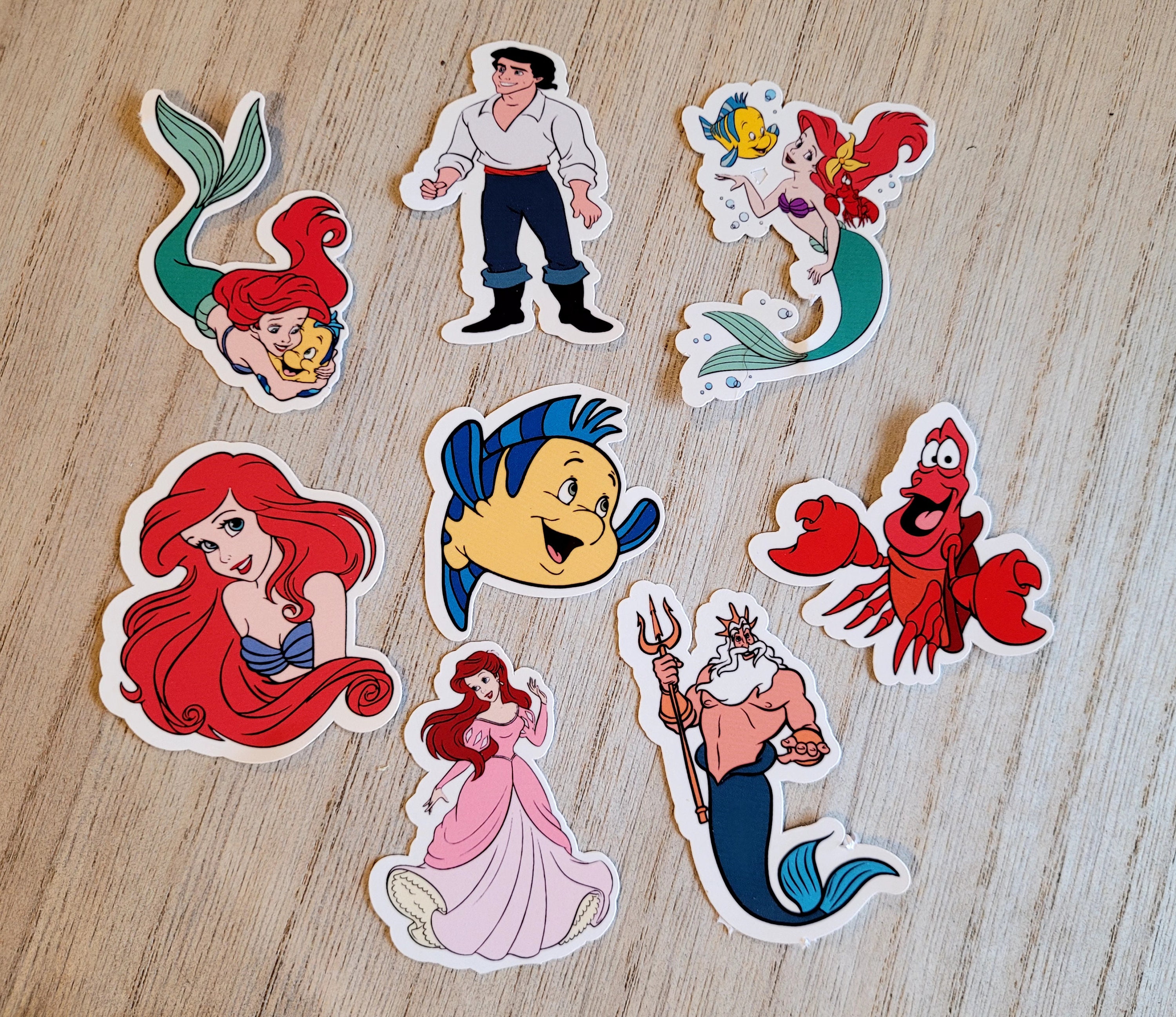 Little Mermaid Stickers 8 Pack - Etsy
