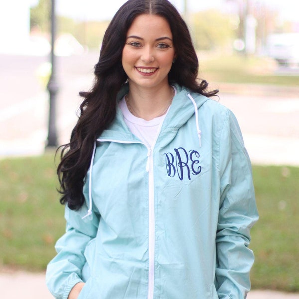 Monogrammed Rain Jacket - Etsy