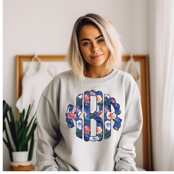 Monogram Sweatshirt Etsy