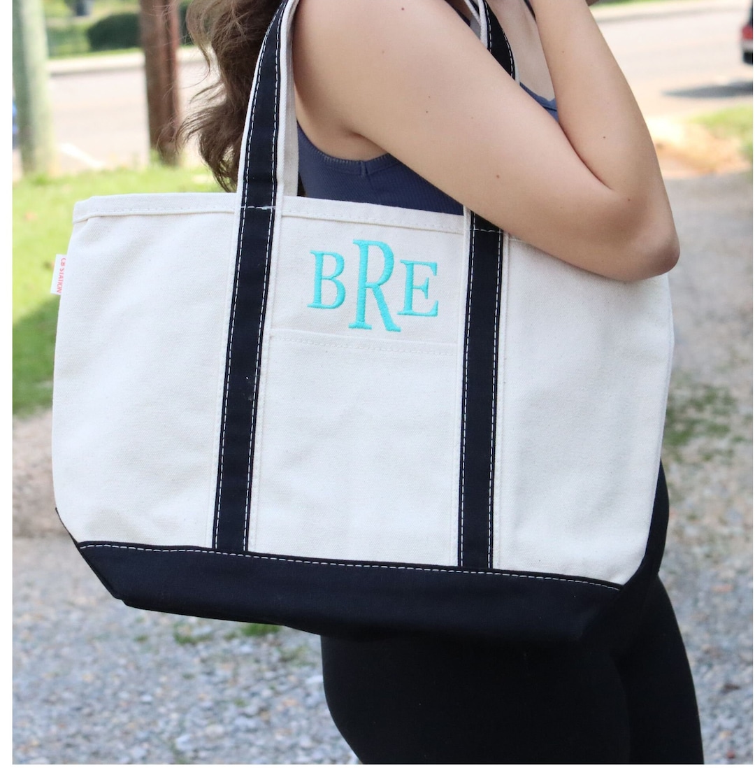 Personalized Beach Totecanvas Vacation Beach Bag Canvas Boat Tote Beach ...