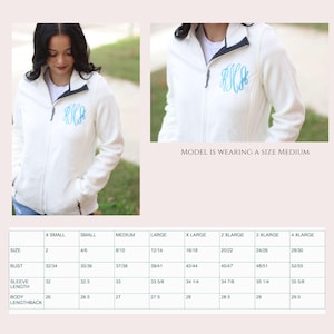 Monogrammed Fleece Jacket, Full Zip Jacket, Ladies Jacket, Gifts for ...