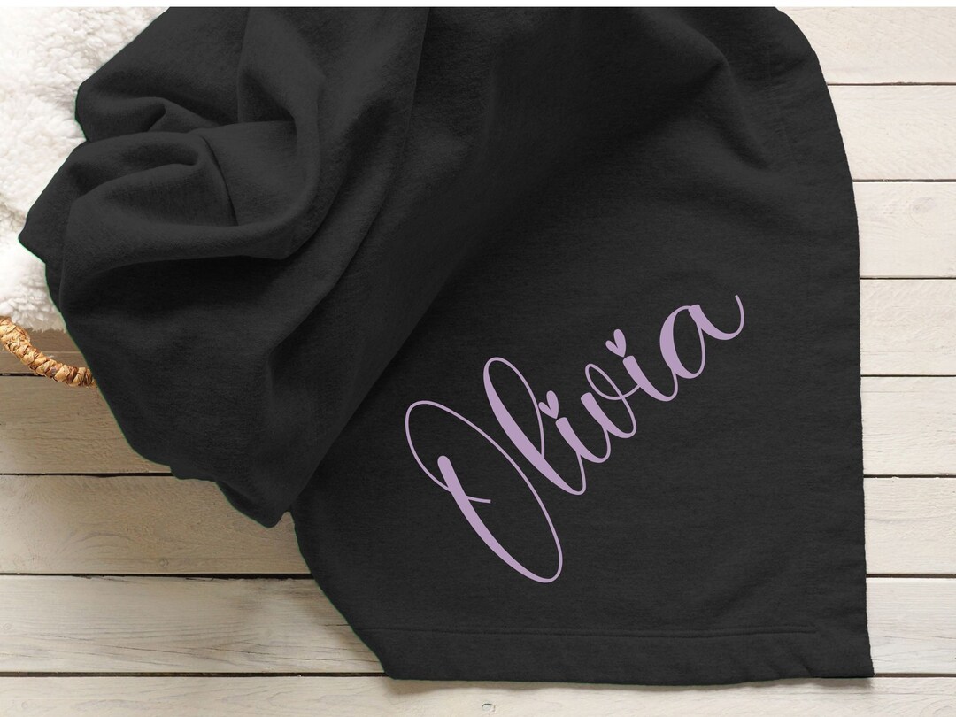 Monogram Blanket, Personalized Fleece Throw, Christmas Gifts, Gifts for ...