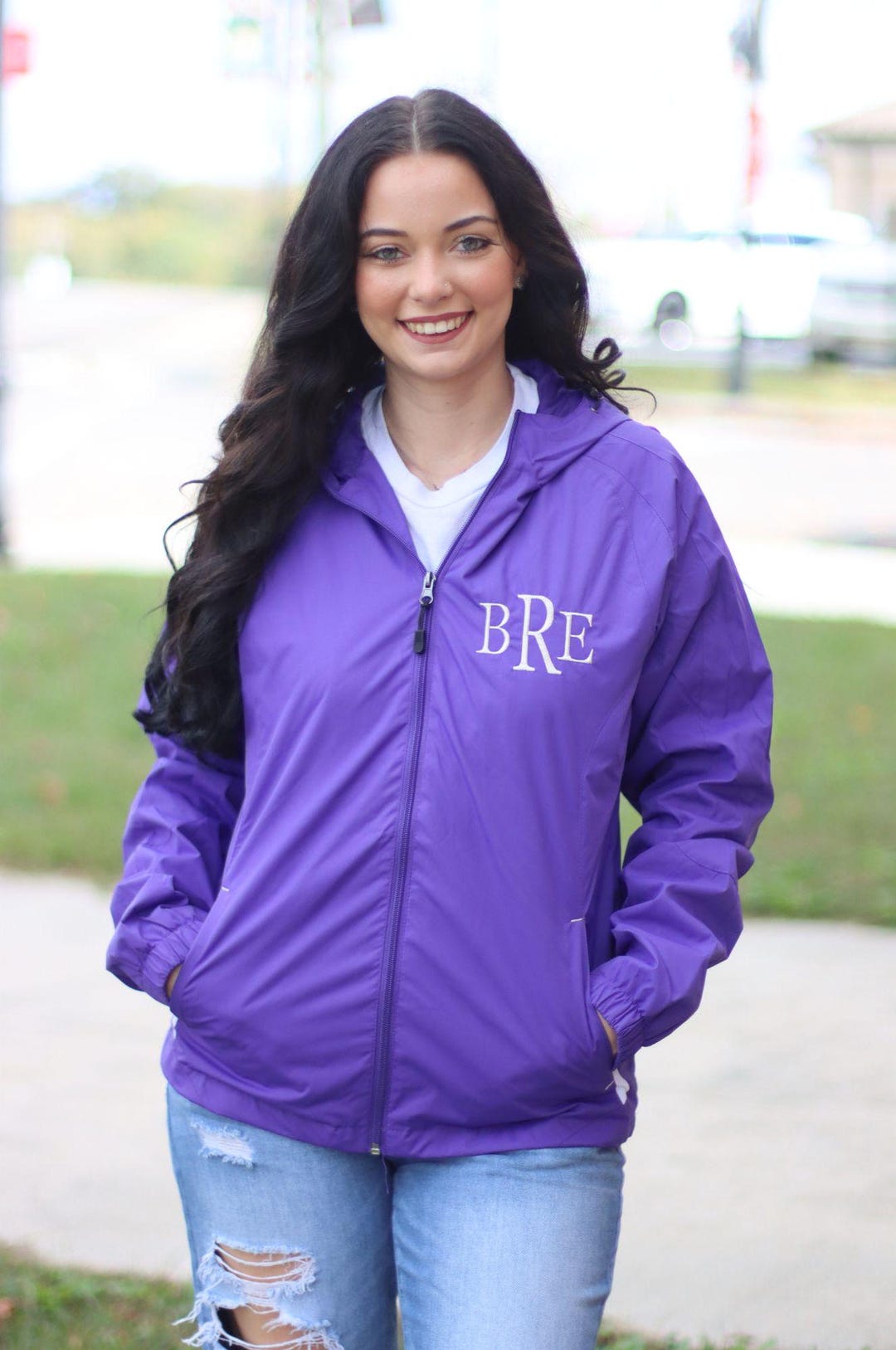 Monogrammed Rain Jacket, Personalized Rain Coat, Gifts for Her ...