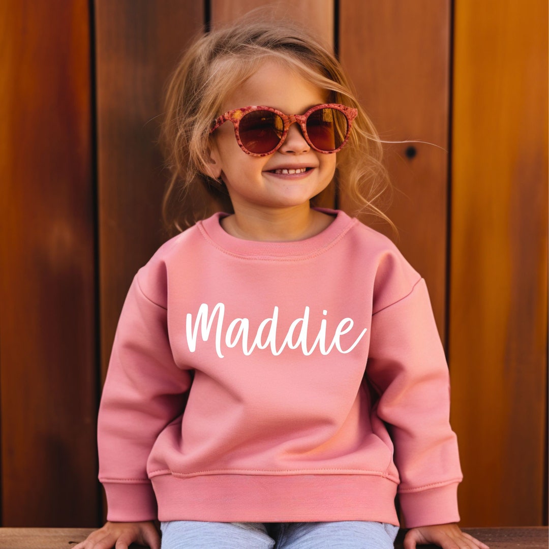 Personalized Youth Name Sweater, Monogrammed Sweatshirt, Name Sweater ...