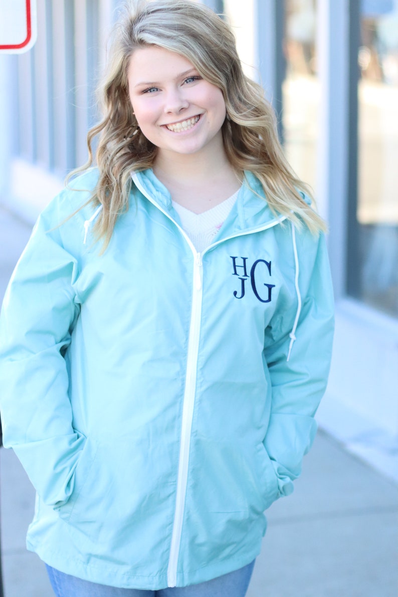 Monogrammed Rain Jacket Personalized Rain Coat Gifts for - Etsy
