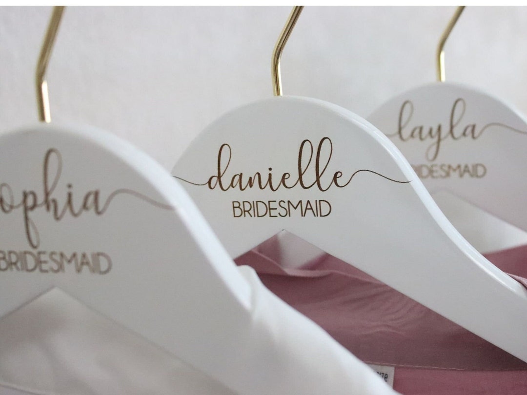 Bridesmaid Hangers, Personalized Engraved Bridesmaid Hangers, Wedding ...