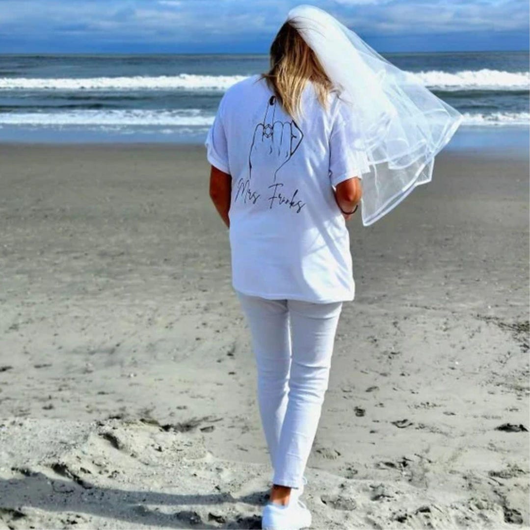 Bride Tee Shirt Ring Finger, Custom Wedding Engagement Gift ...