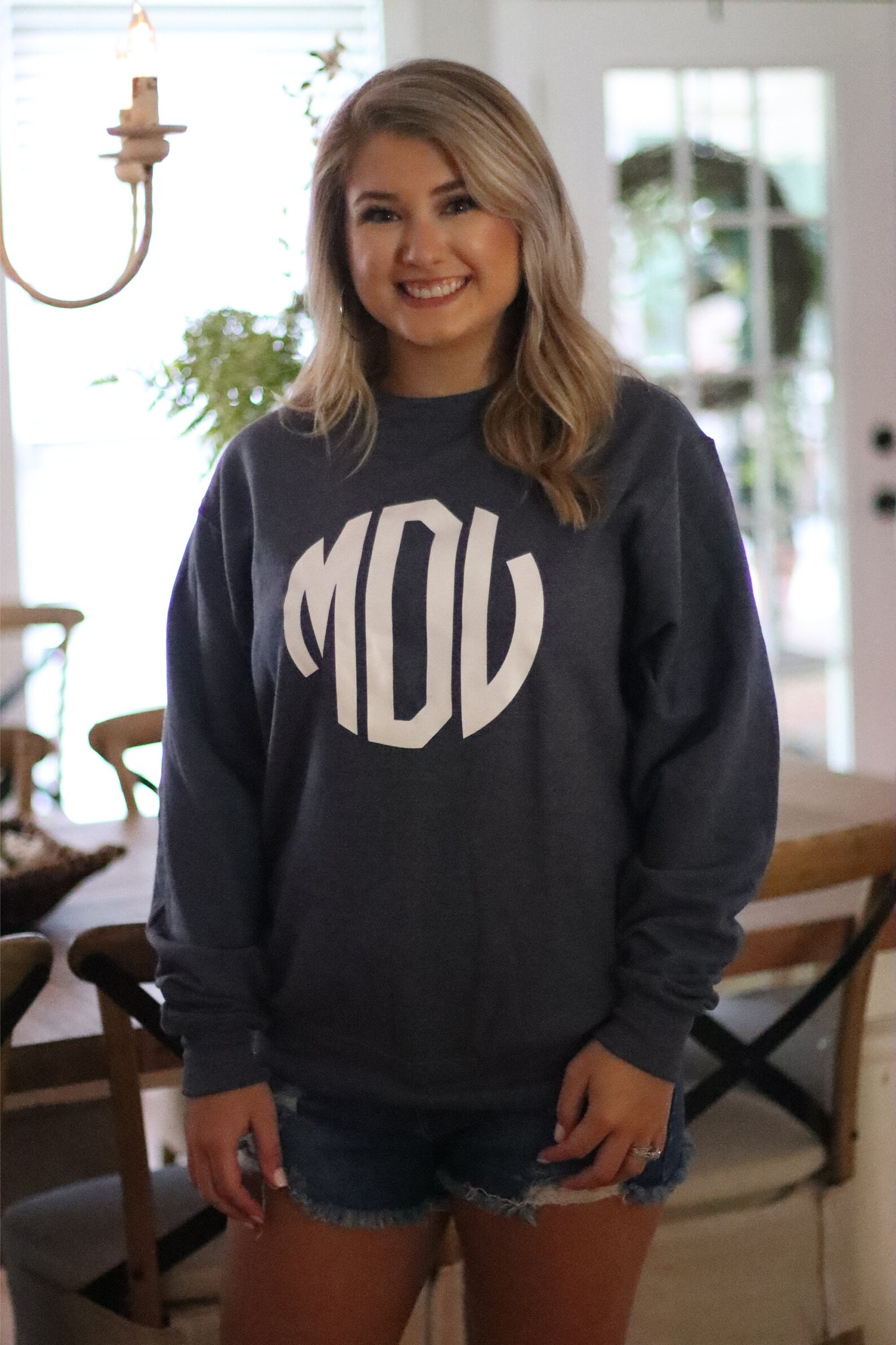 Monogram Sweatshirt Monogrammed Crewneck Personalized - Etsy