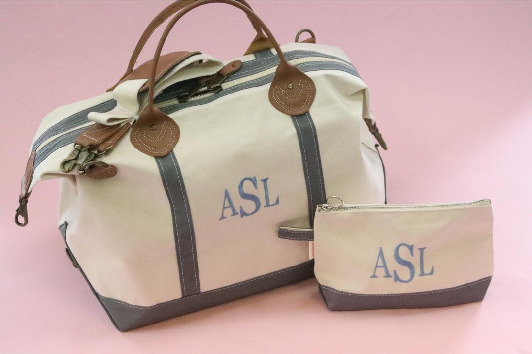 Personalized Weekender~monogrammed Duffle Bag~canvas Weekender Bag ...