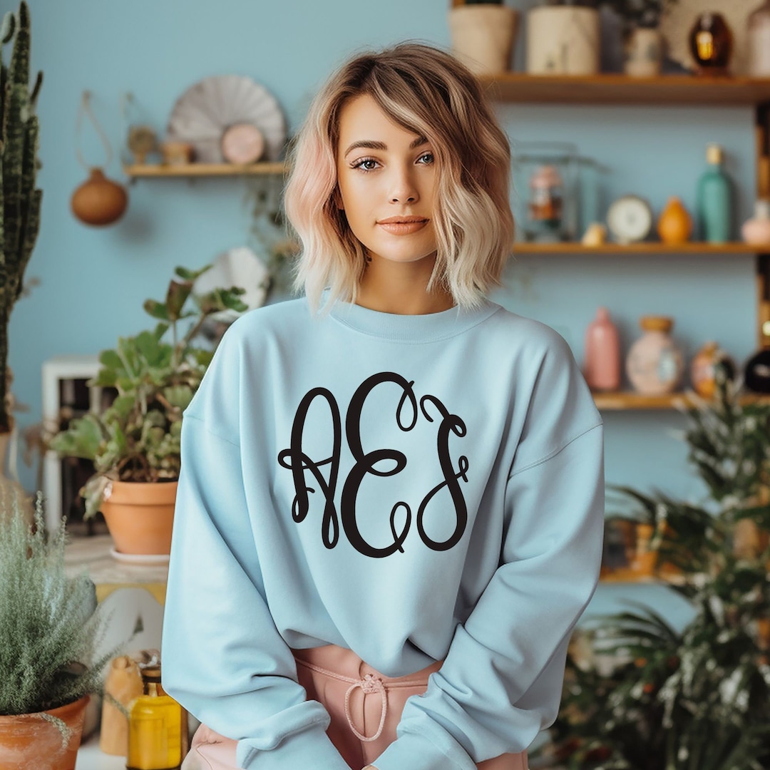 Monogrammed Personalized Sweatshirt, Sweater, Gifts for Her - Etsy