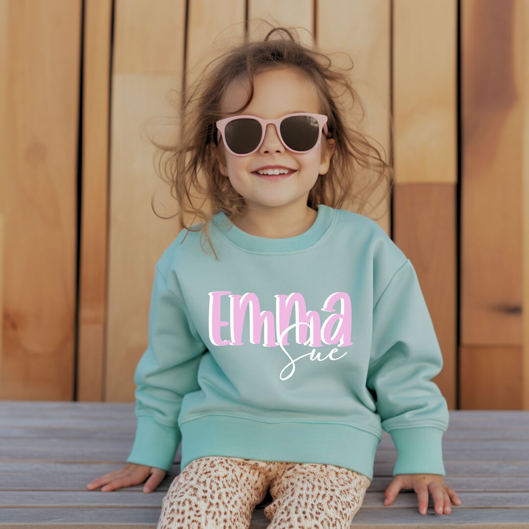 Personalized Youth Monogrammed Sweatshirt, Name Sweater, Sweaters for ...
