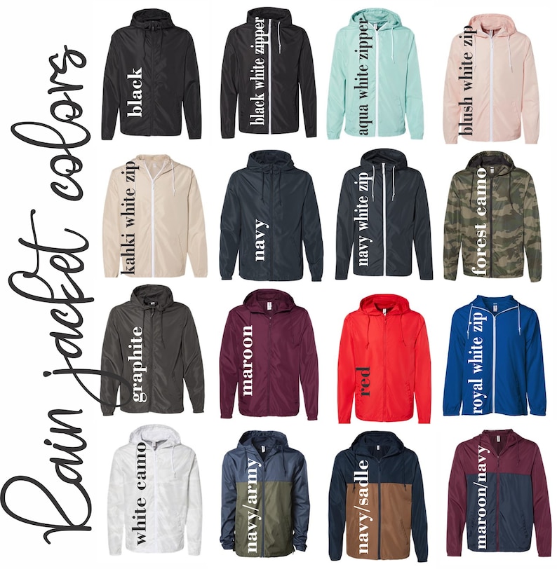 Monogrammed Rain Jacket, Personalized Rain Coat, Gifts for Her ...
