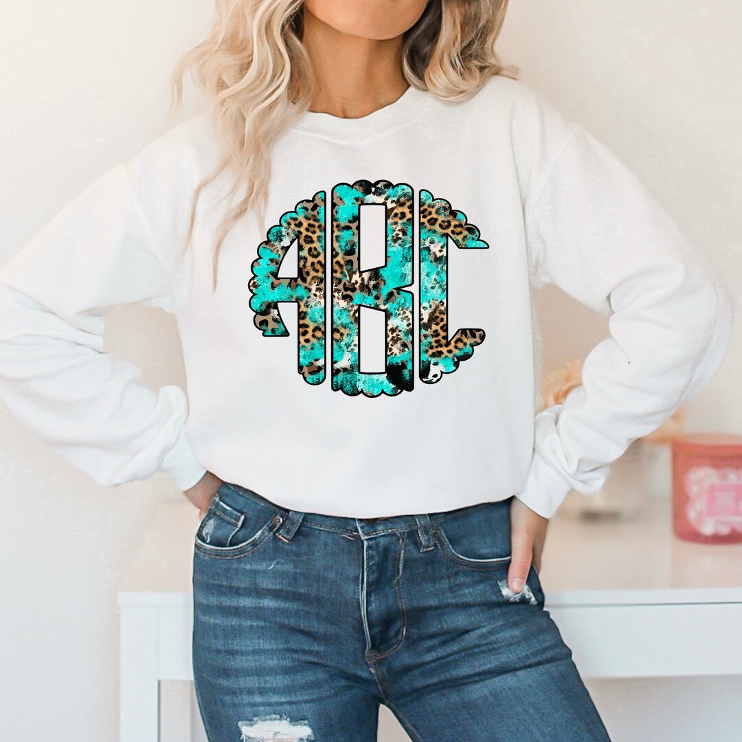 Monogram Sweatshirt, Monogrammed Crewneck, Personalized Sweater, Gifts ...