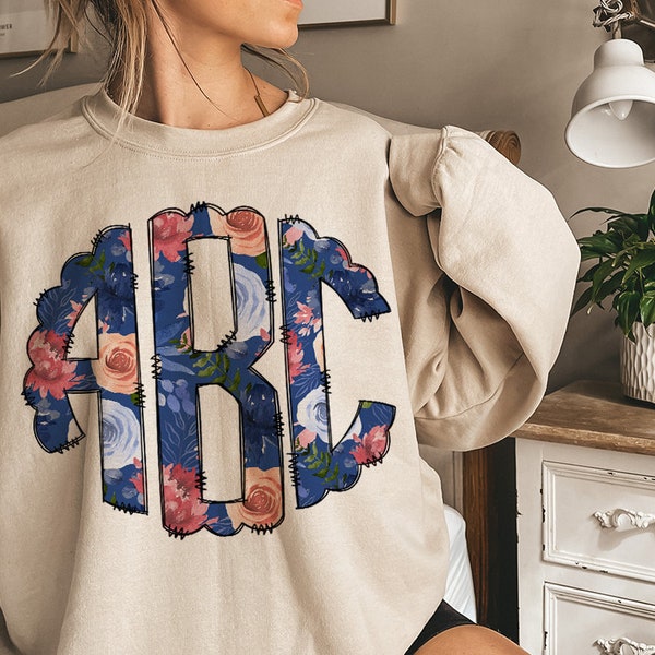Monogram Sweatshirt - Etsy