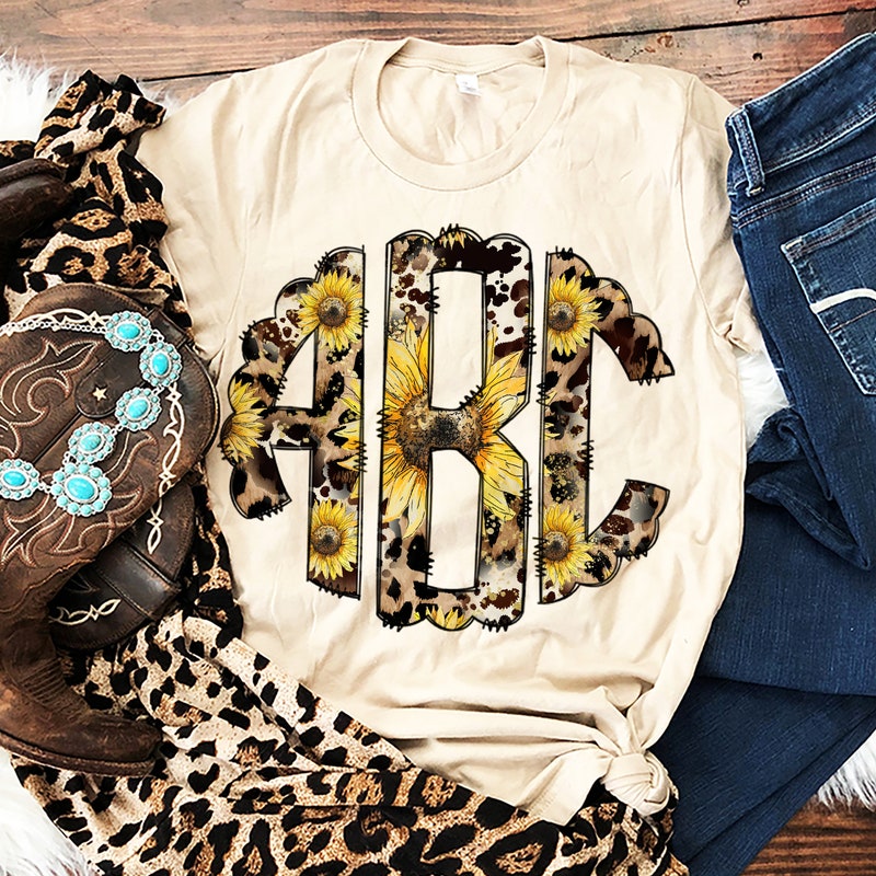 Sunflower Monogram - Etsy
