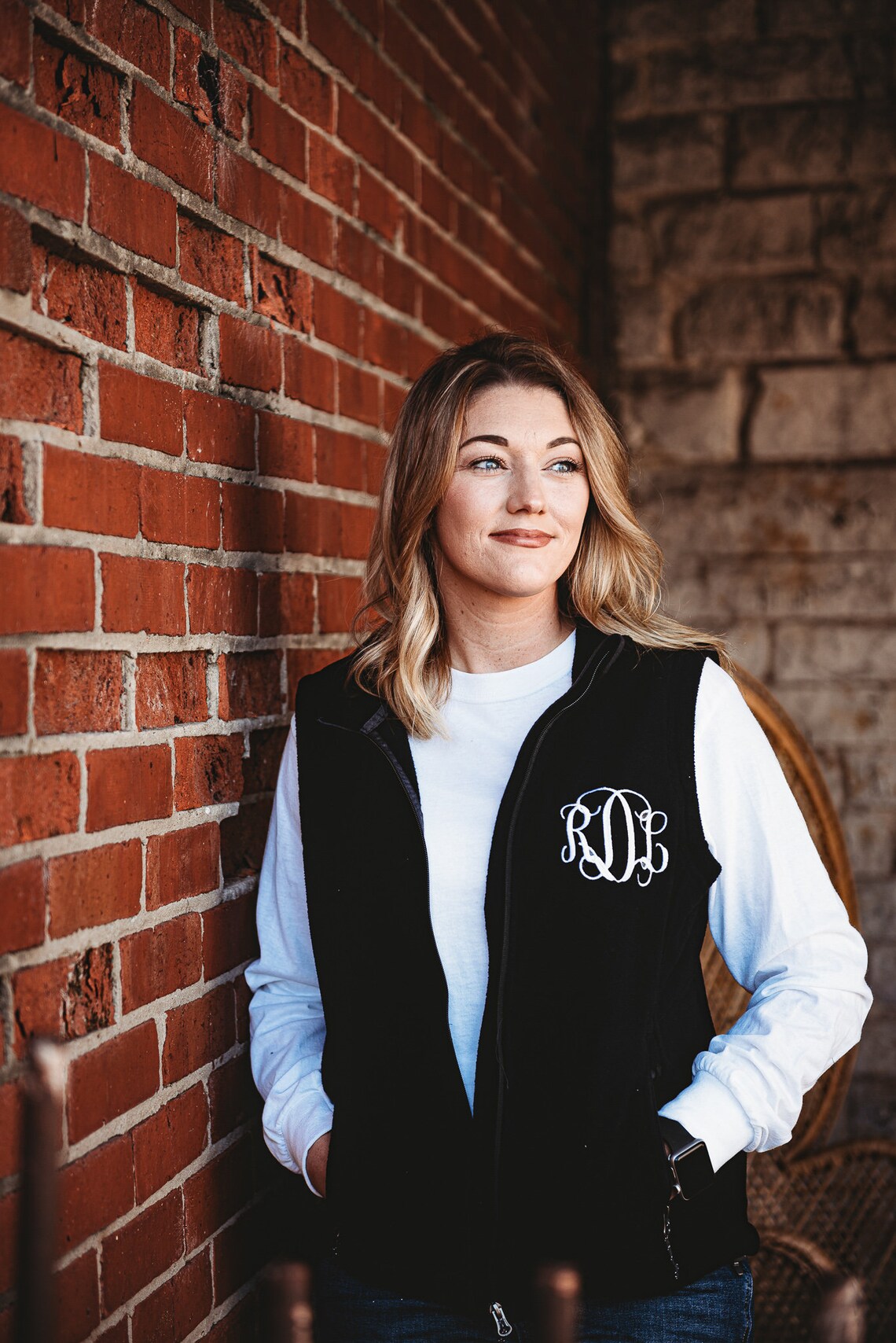 Monogrammed Vest/ Monogrammed Fleece Vest/ Monogram Vest/ Monogrammed ...
