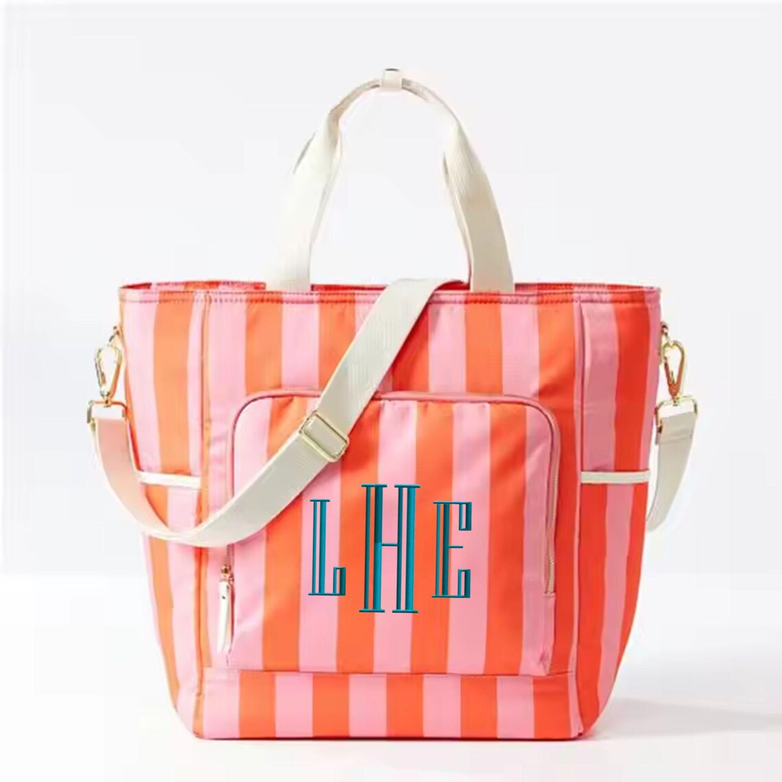 Embroidered Cooler Sports Cooler Bag Picnic Bag Canvas Cooler Tote ...