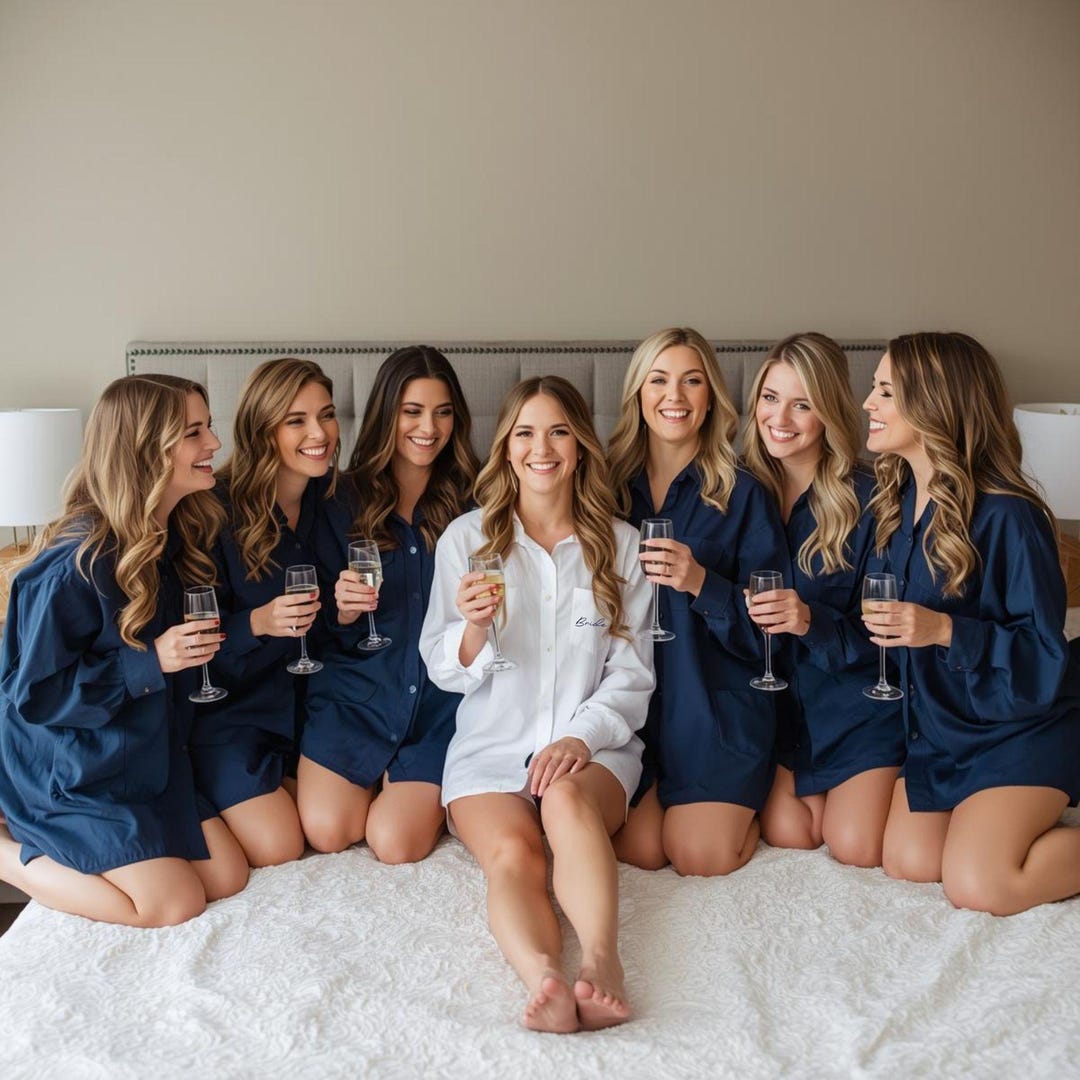 Personalized Bridesmaid Getting Ready Shirts Button Down - Etsy