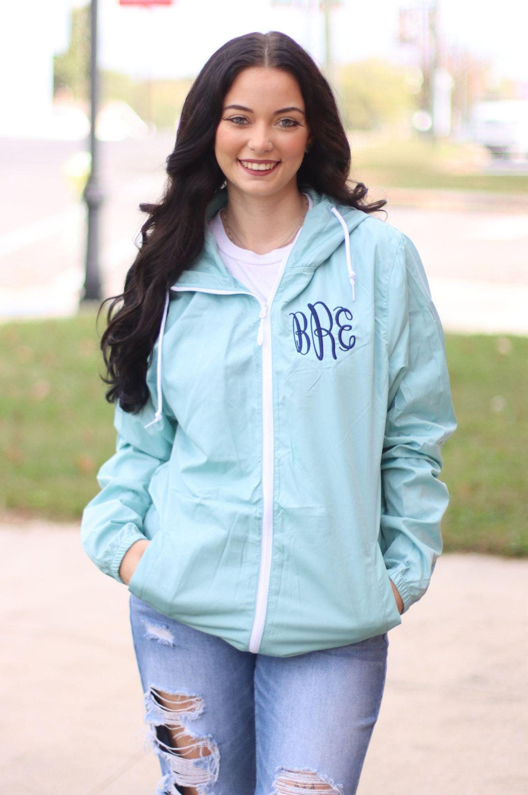 Monogrammed Rain Jacket, Personalized Rain Coat, Gifts for Her ...