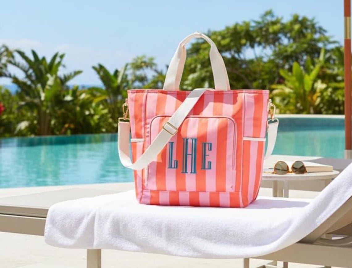 Embroidered Cooler Sports Cooler Bag Picnic Bag Canvas Cooler Tote ...