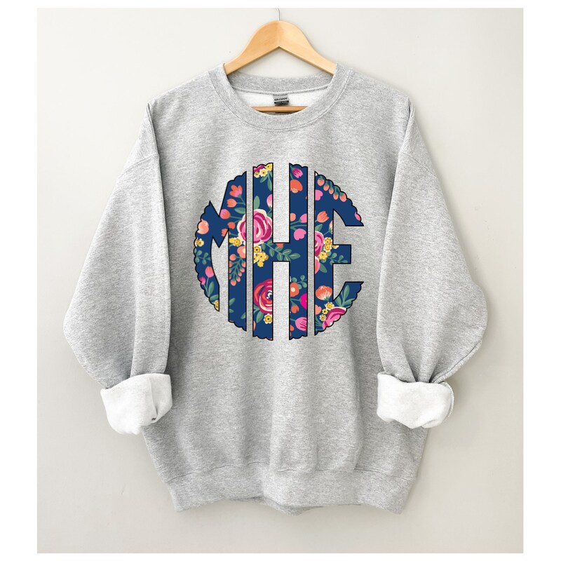 Monogram Sweatshirt - Etsy