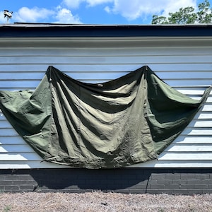 Vintage US Military Government Issued Green Canvas Half Tent, Vintage ...