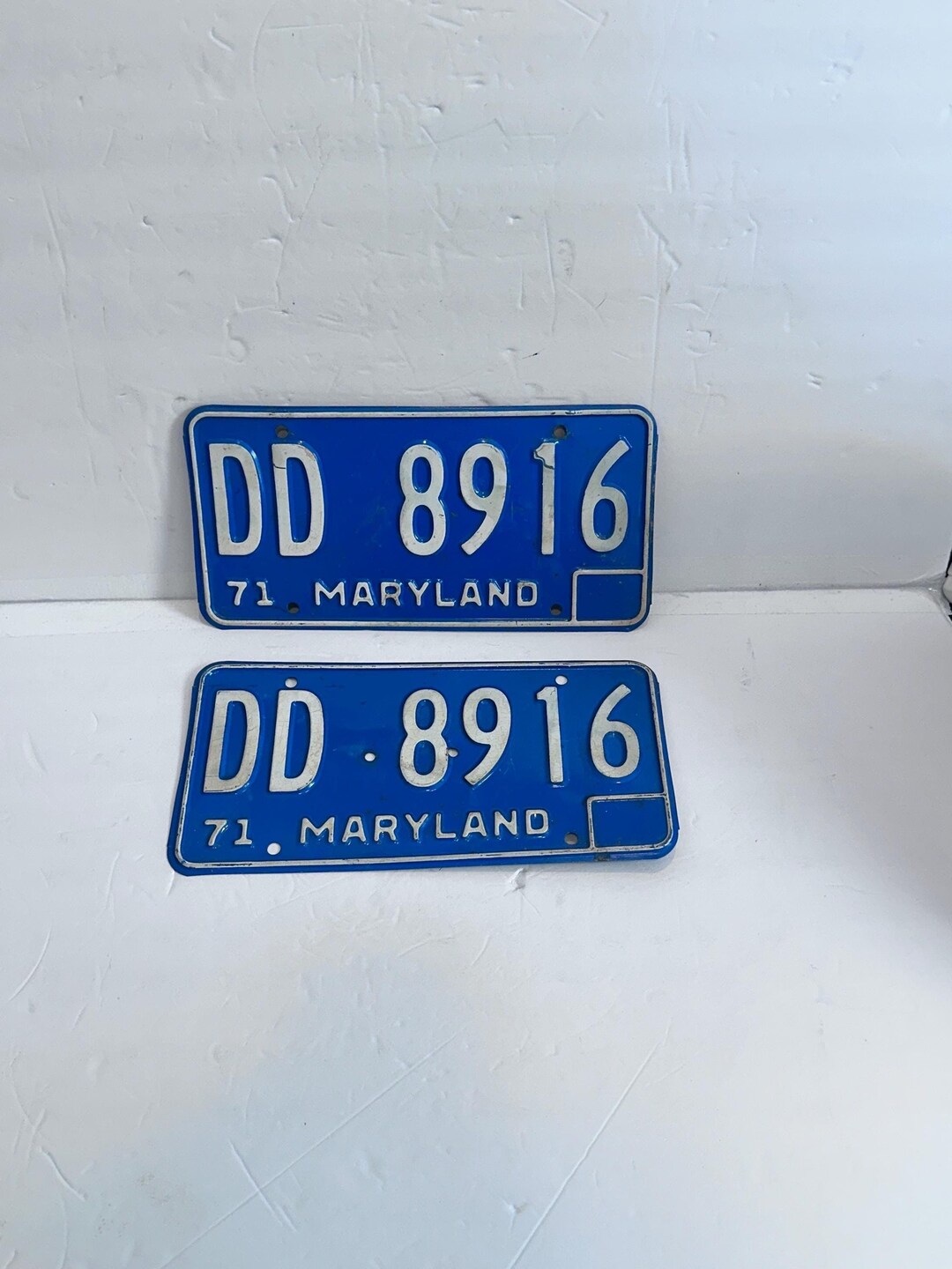Pair of 1971 Vintage Maryland Expired License Plates, Vintage Metal ...