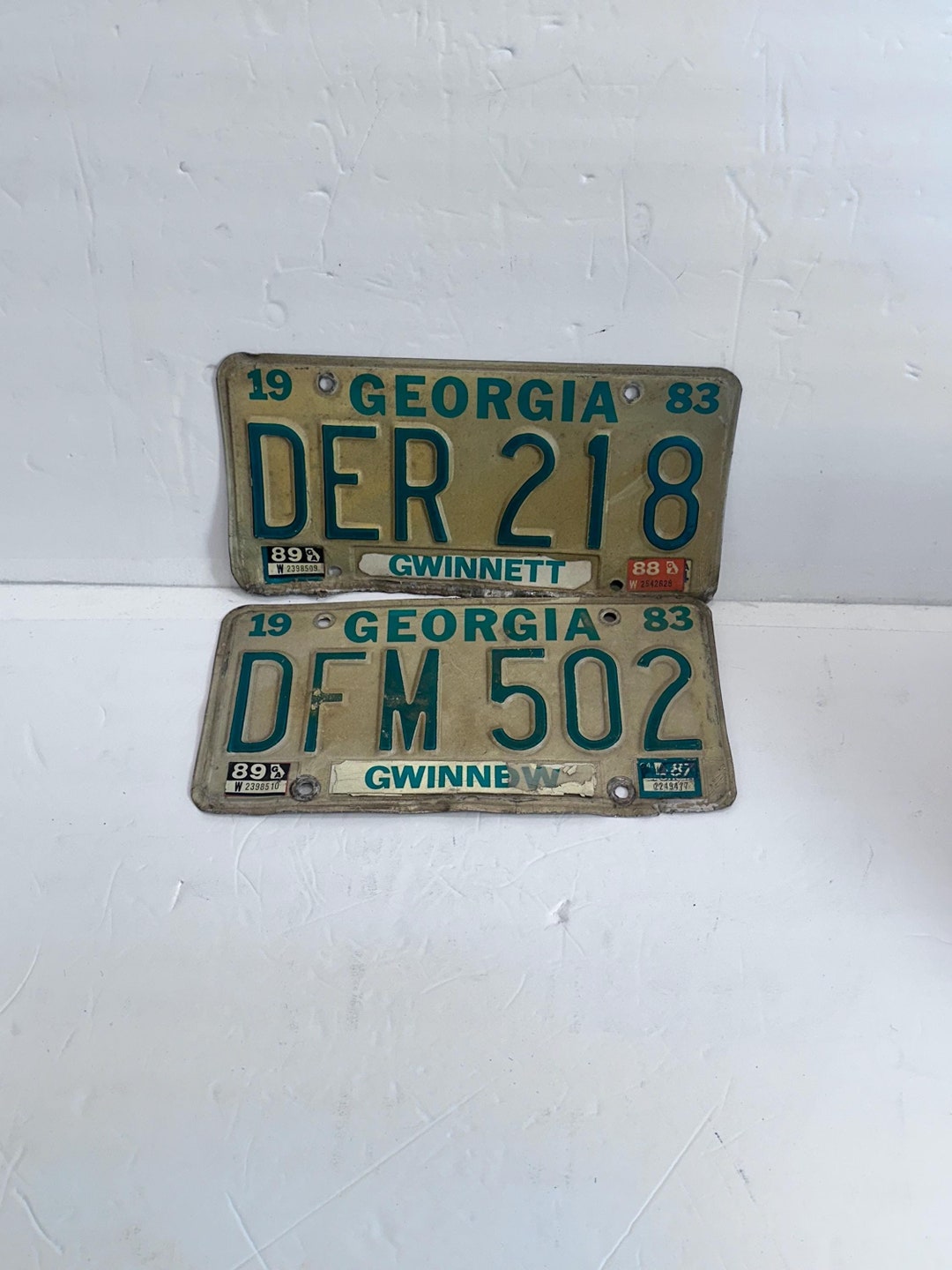 Pair of 1983 Vintage Georgia License Plates - Gwinnett County - Etsy
