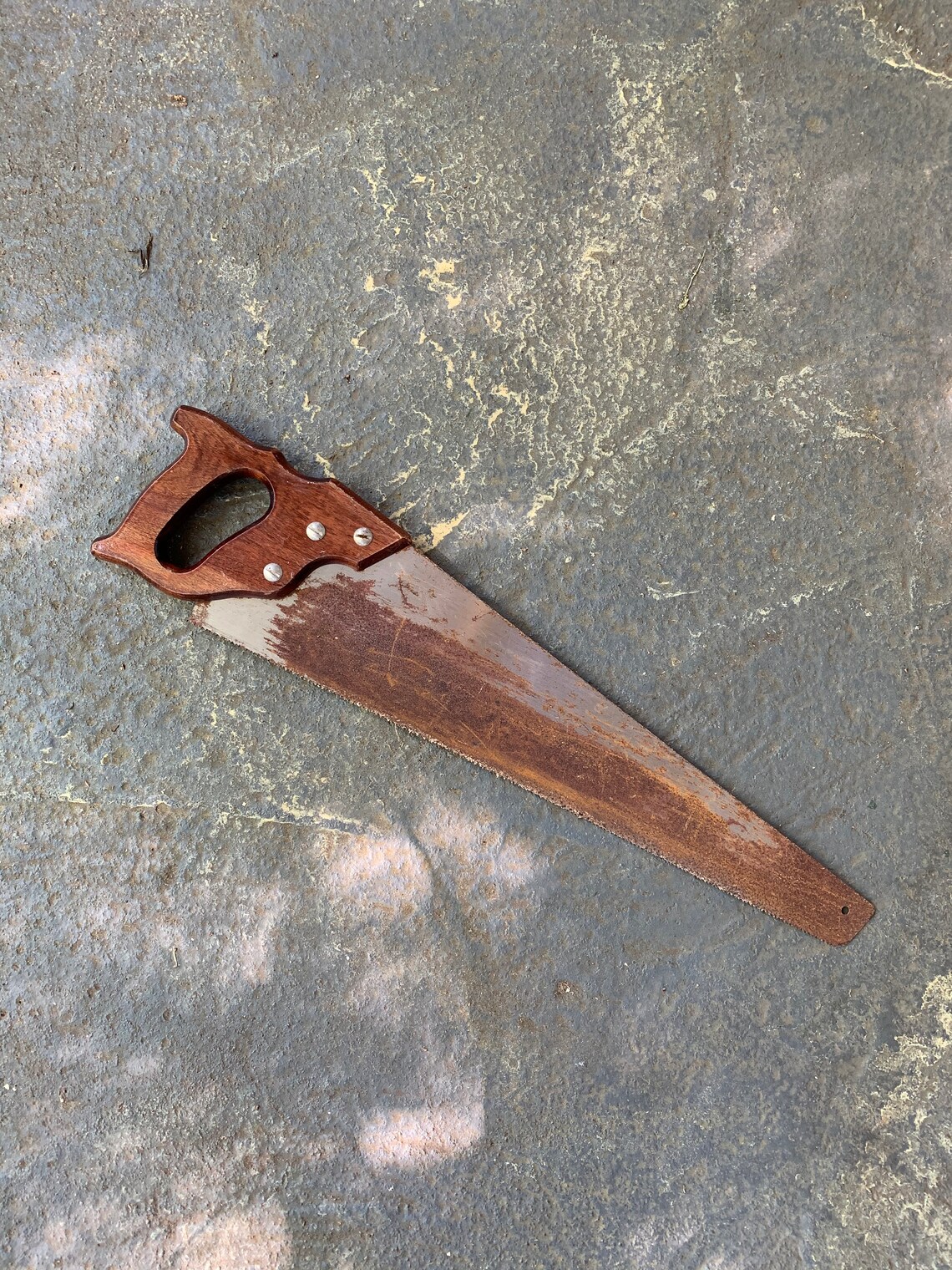 Rustic Wood Handled Saw Rusty Metal Saw Vintage Wood and - Etsy