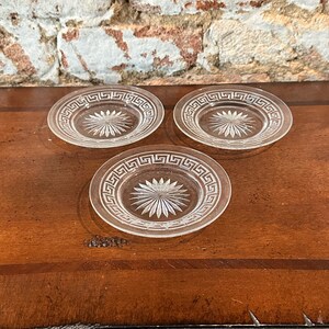 Vintage Heisey Greek Key Clear 5 Cut Glass Plate, Heisey Greek Key ...