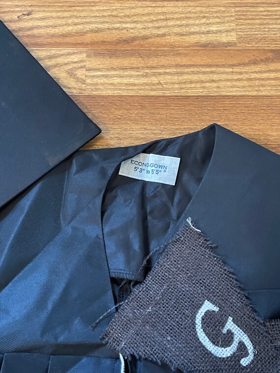 Vintage black graduation cap and gown, graduation cos… - Gem