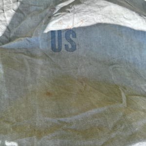 Vintage US Military Government Issued Green Canvas Half Tent, Vintage ...