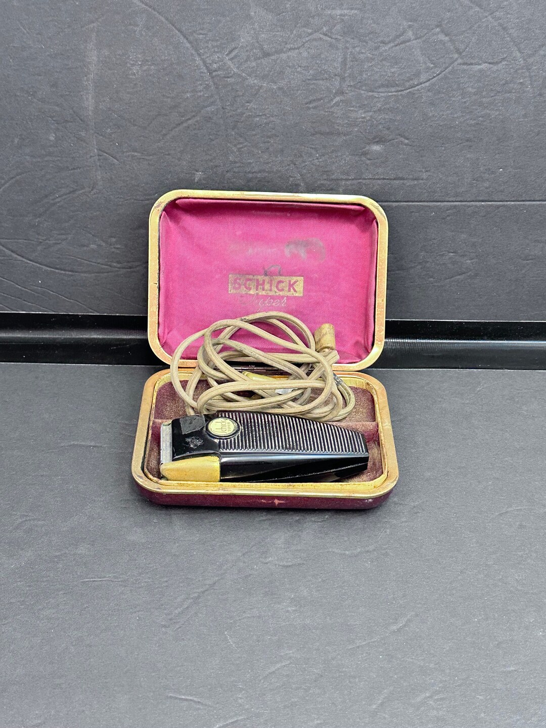 Vintage Schick Super Honed Electric Shaver Razor Original Case, Vintage ...