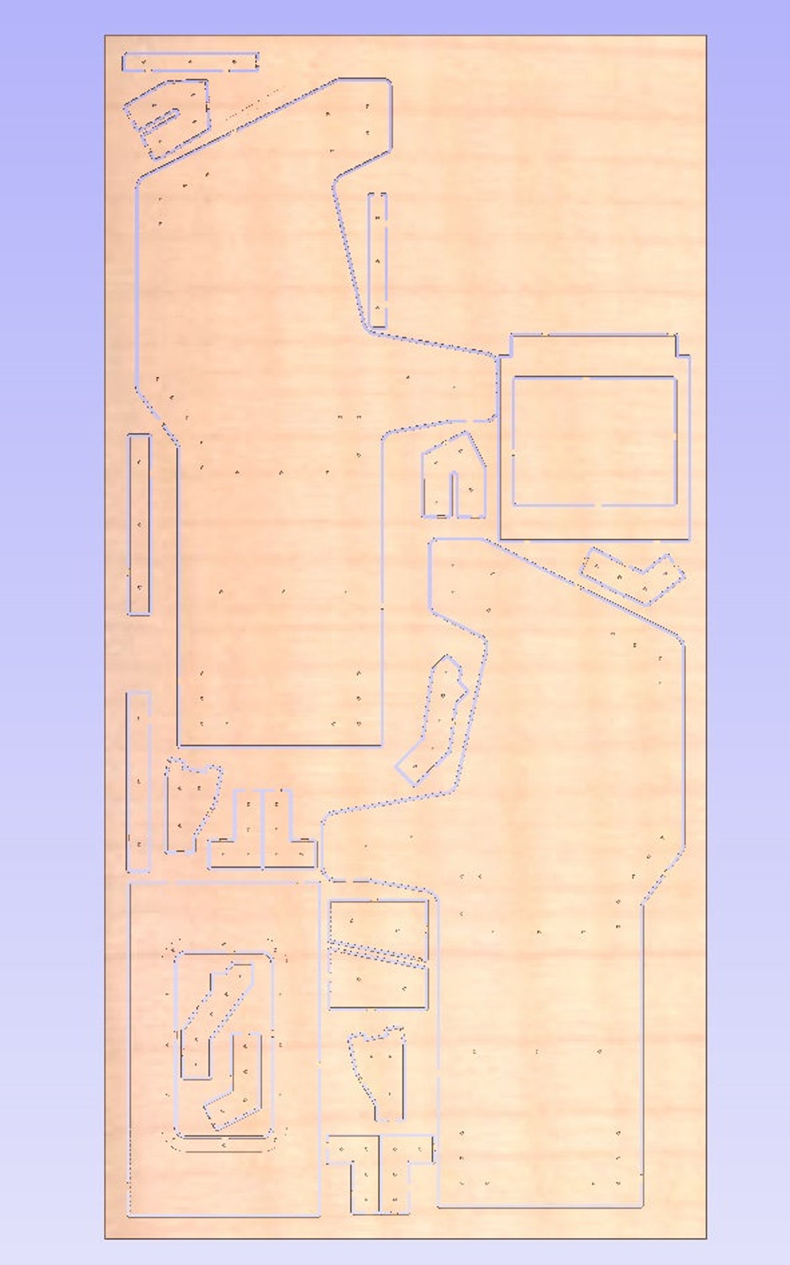 13" CRT Arcade Cabinet Plans /CAD Package (2:3 Scale Neogeo MVS Style ...